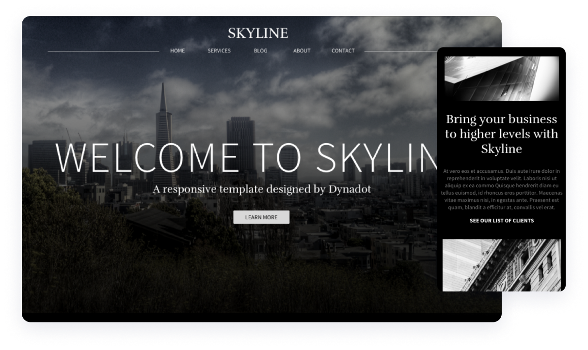 Skyline Template - Website Builder | Dynadot